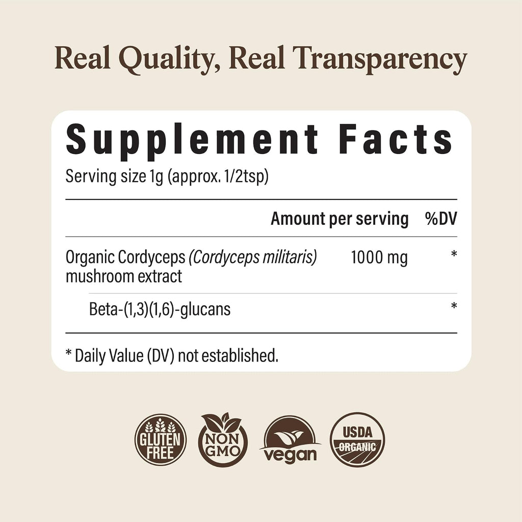 60 servings of pure cordyceps powder