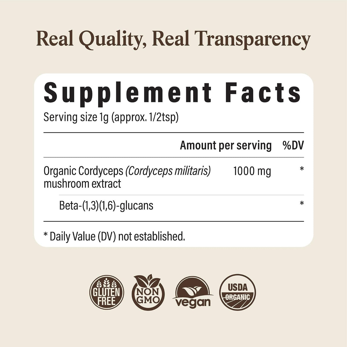 60 servings of pure cordyceps powder