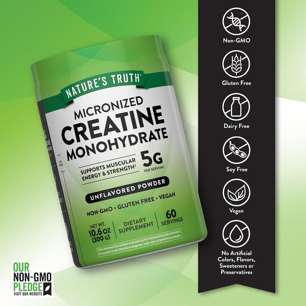 60 servings of pure creatine