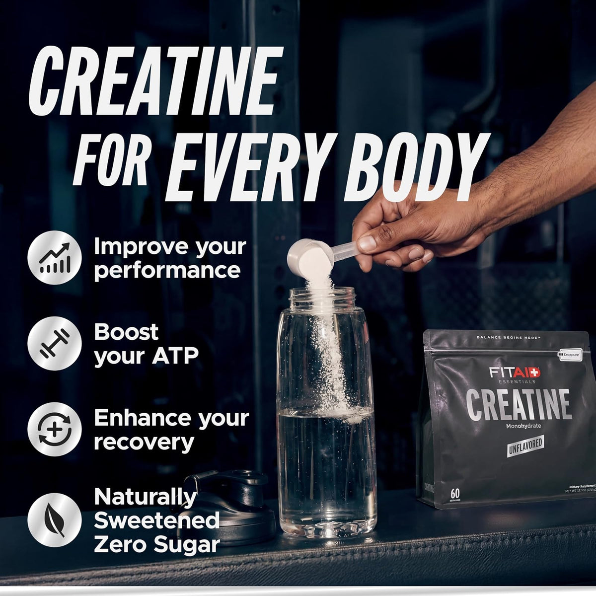 60 servings of pure creatine