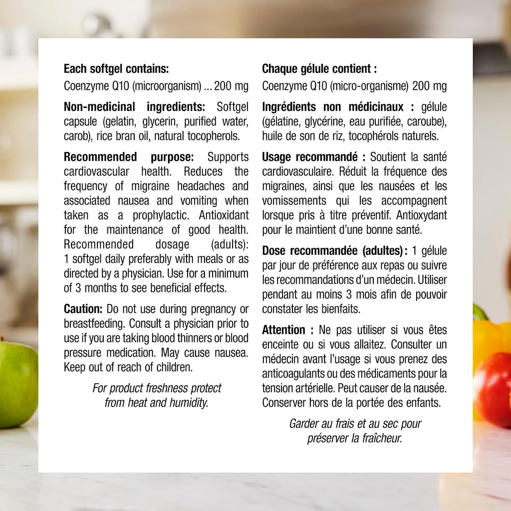 60 softgels coq10 supplement