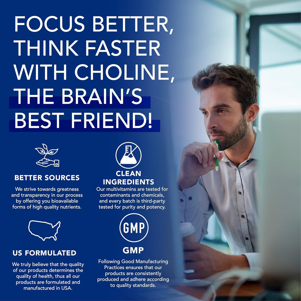 60 softgels of choline for daily wellness