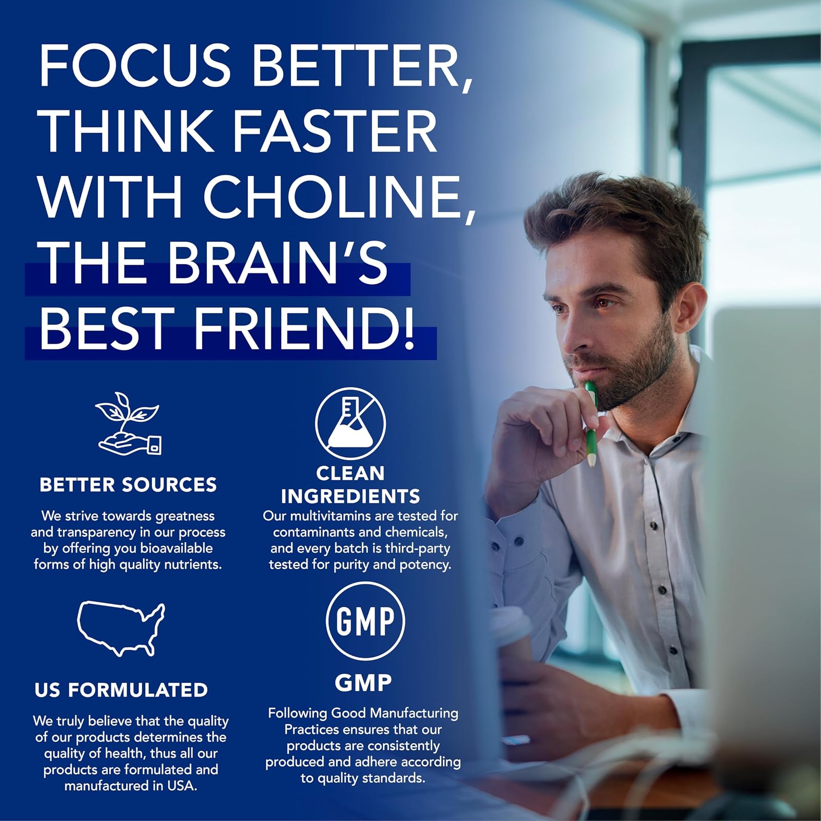 60 softgels of choline for daily wellness