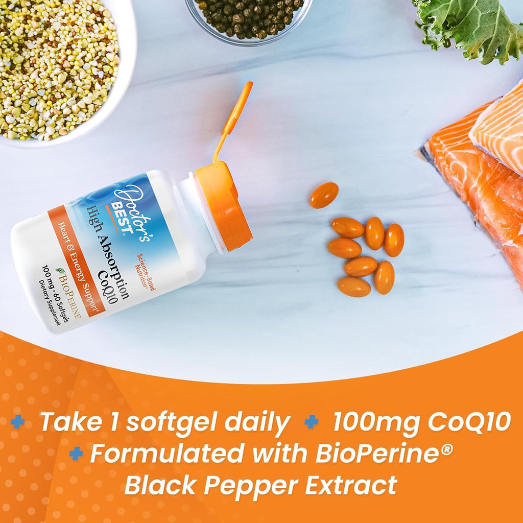 60 softgels of CoQ10 with BioPerine