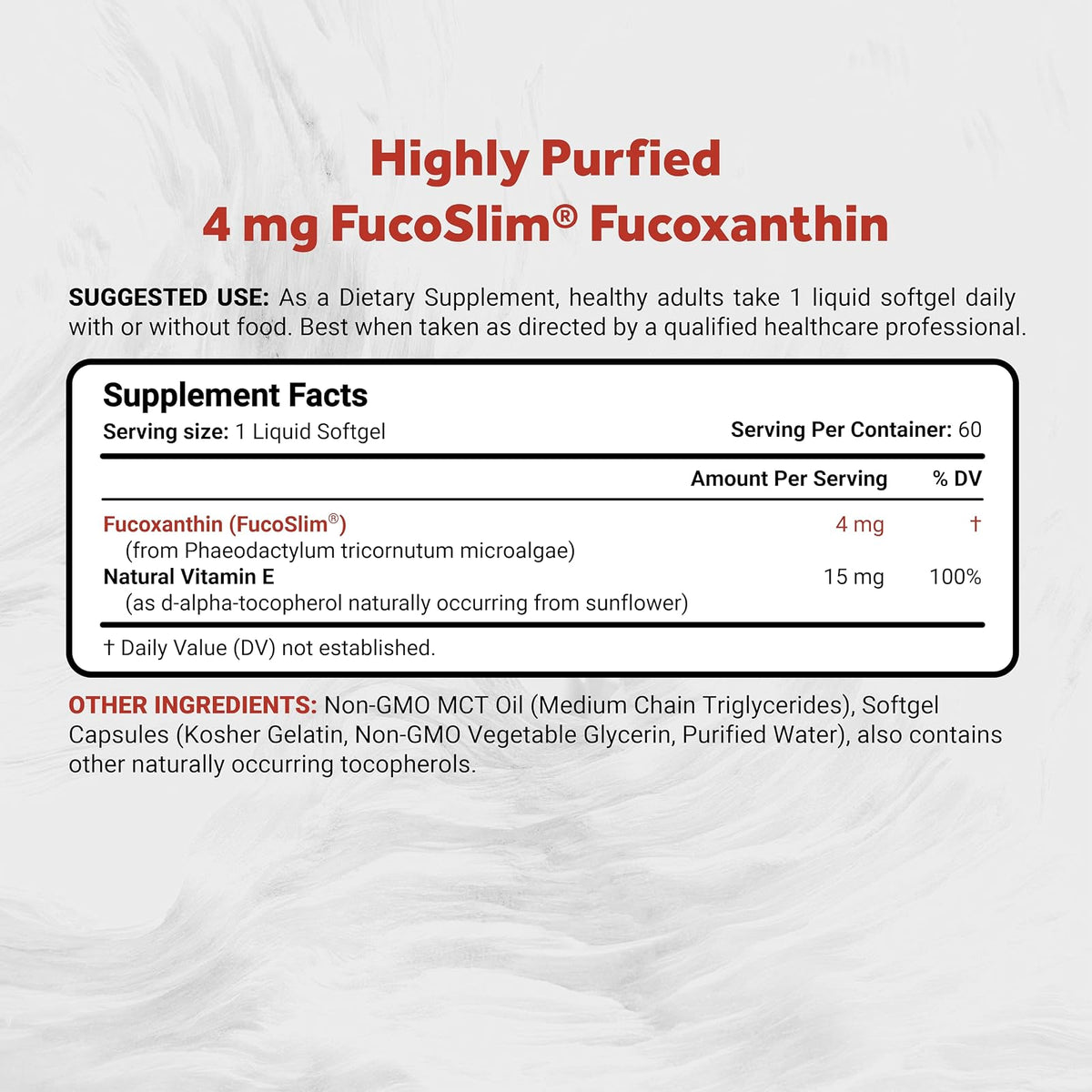 60 softgels of Naturalis Fucoxanthin
