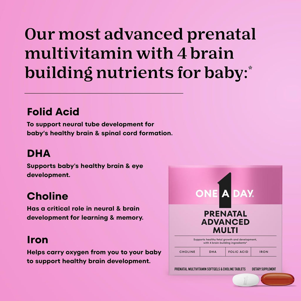 60 tablets and softgels prenatal vitamins