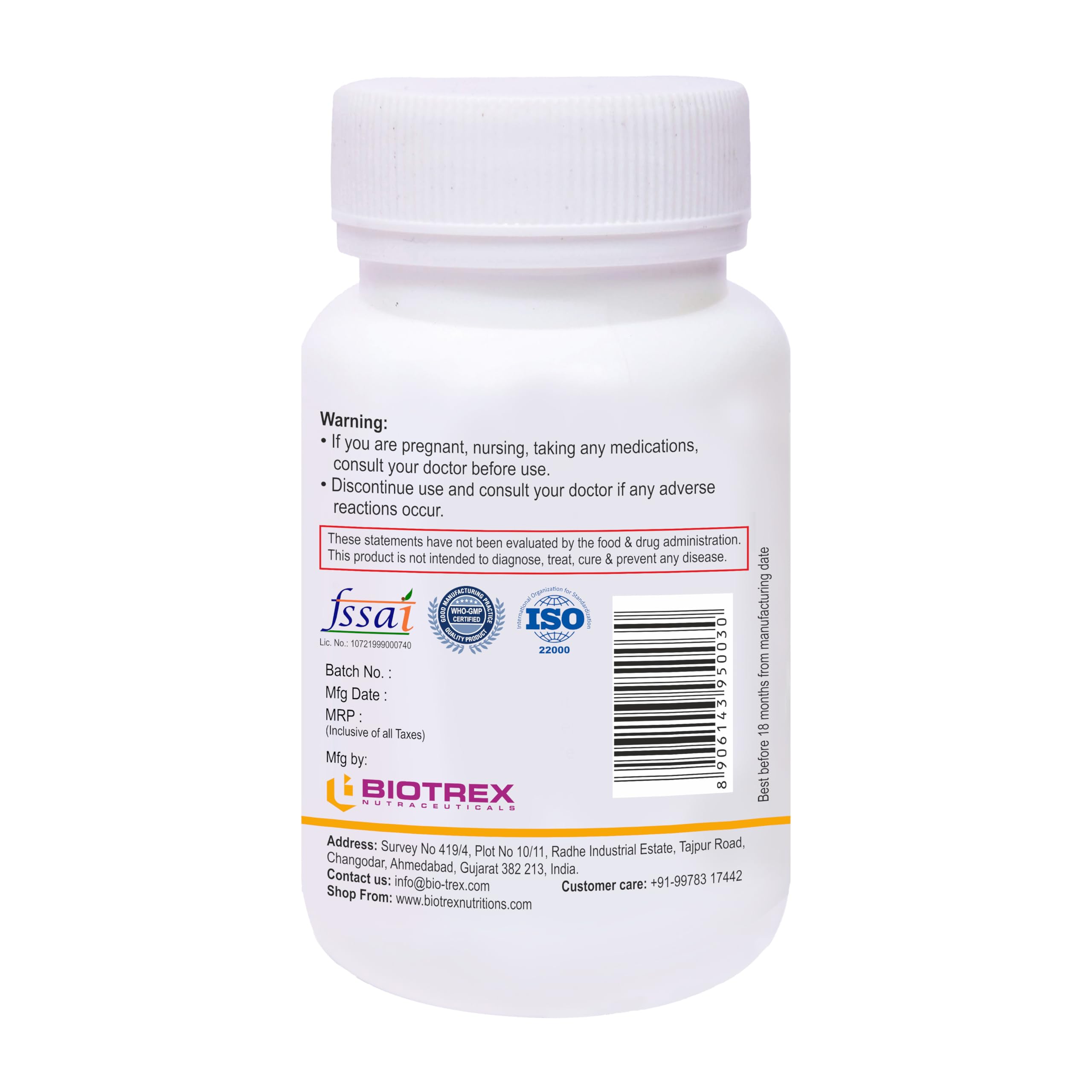 60 tablets of Biotrex iron