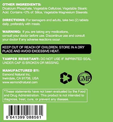 60 tablets of blended vitamin & mineral supplements
