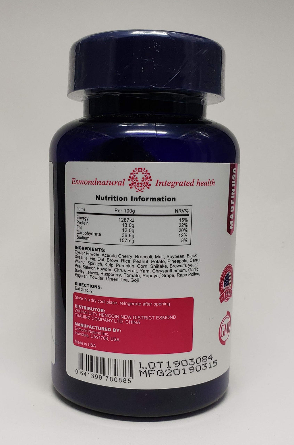 60 tablets of blended vitamins