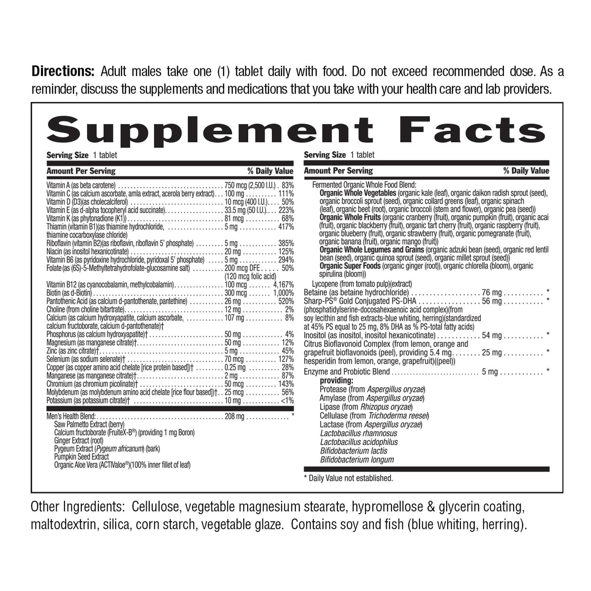 60 tablets of core daily multivitamin