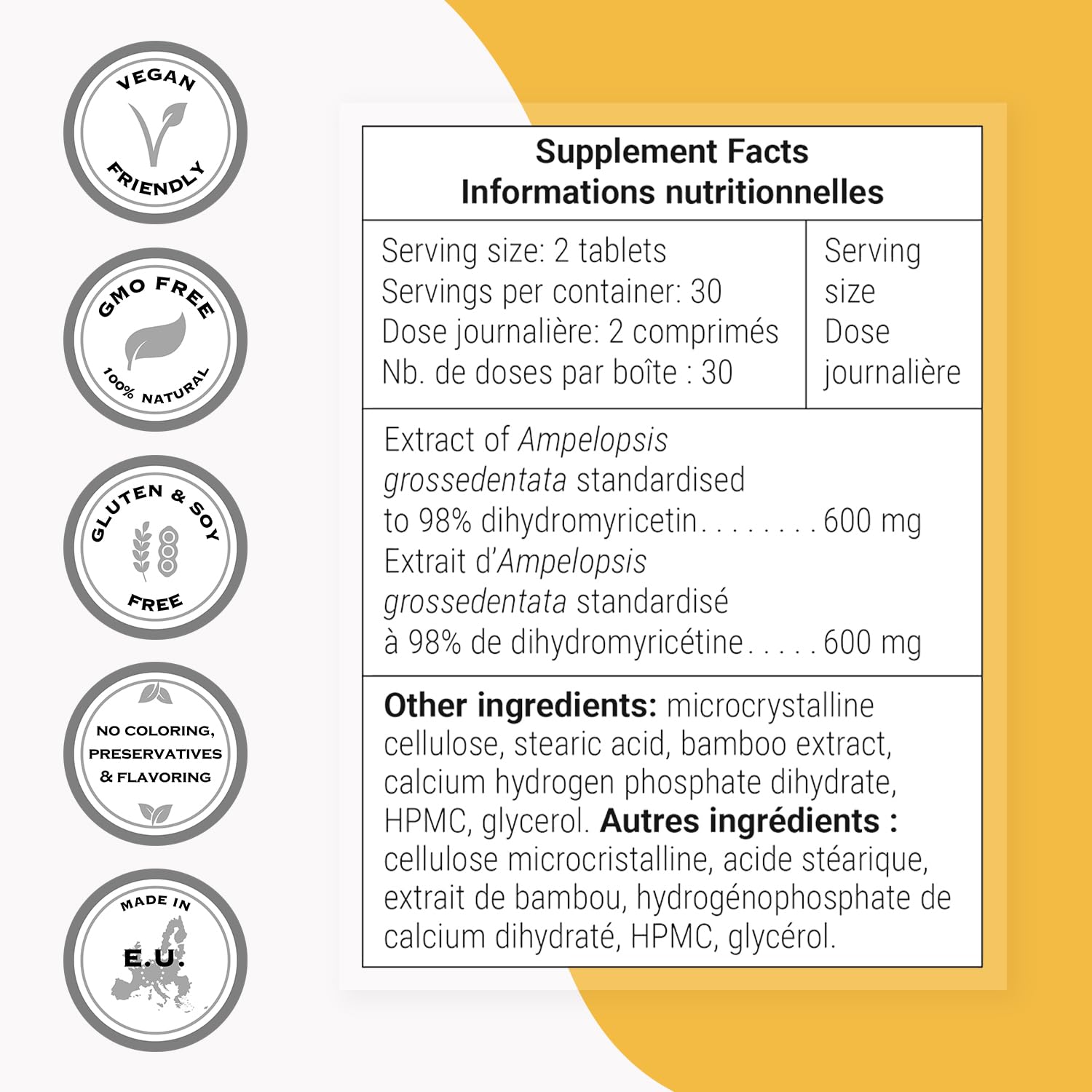 60 tablets of dihydromyricetin