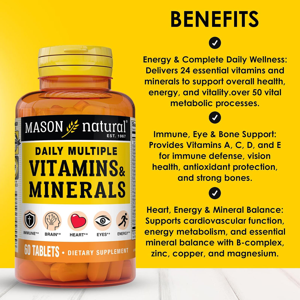 60 tablets of essential vitamins and minerals