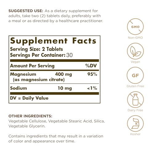 60 tablets of magnesium citrate