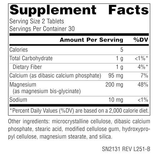 60 tablets of magnesium glycinate