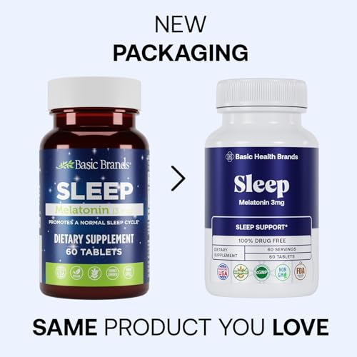 60 tablets of melatonin for better sleep