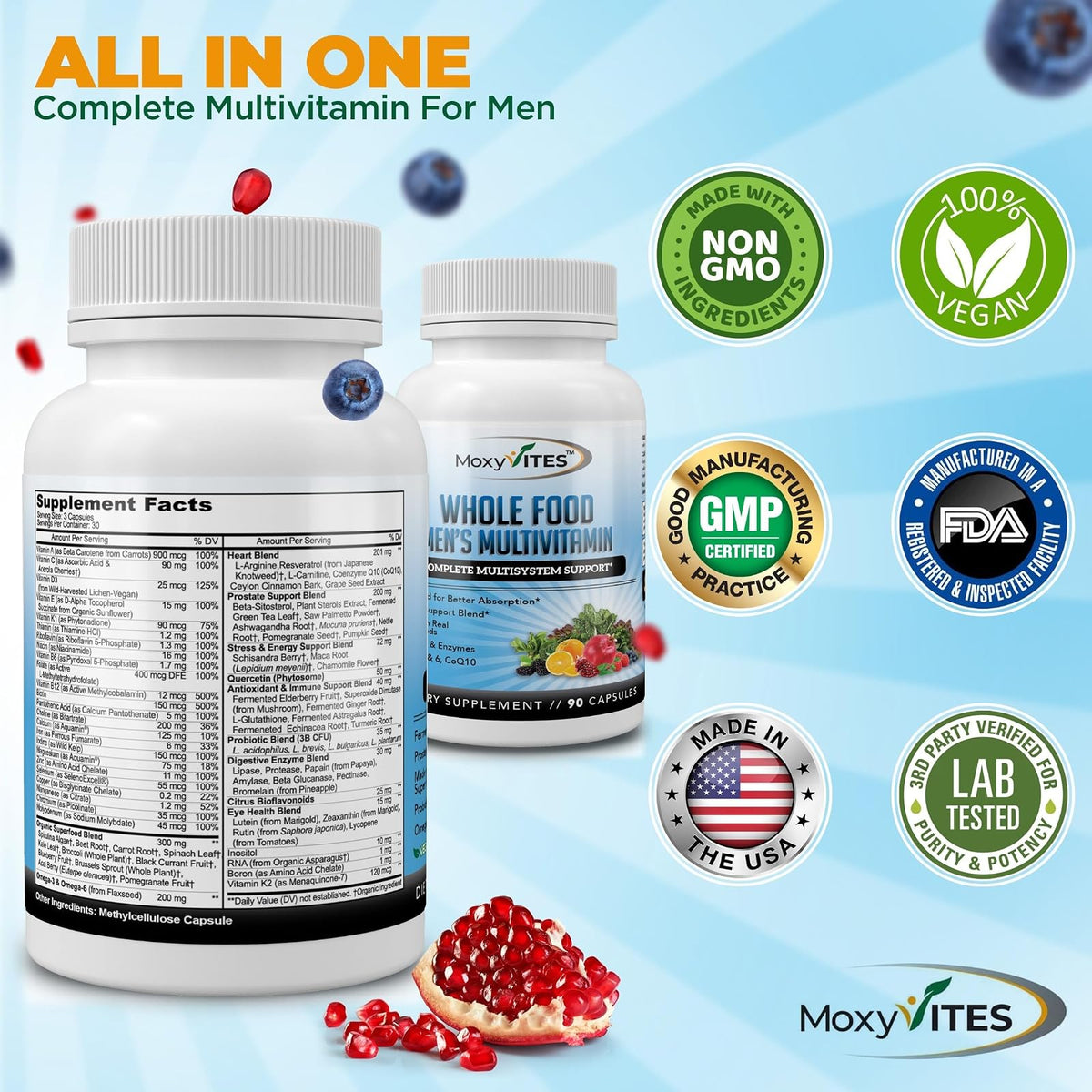 60 tablets of men's multivitamin