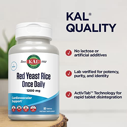 60 tablets of red yeast rice