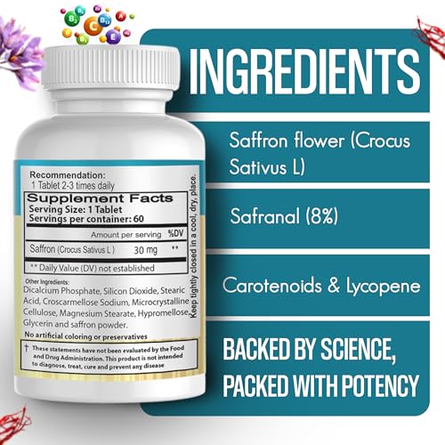 60 tablets of saffron goodness