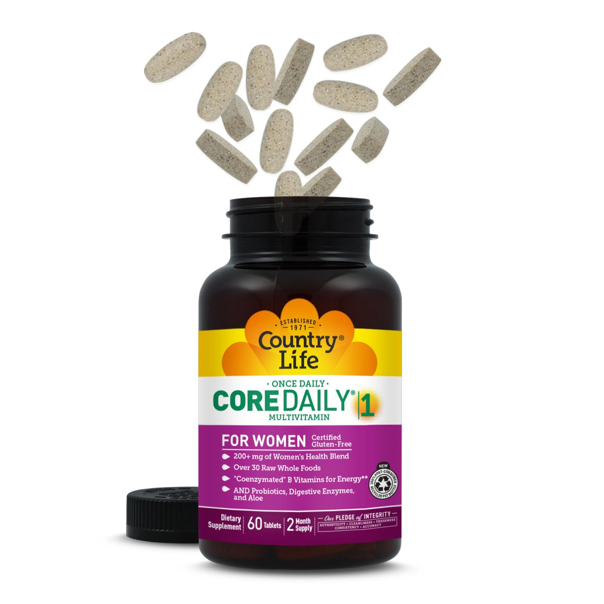 60 tablets of women's multivitamin
