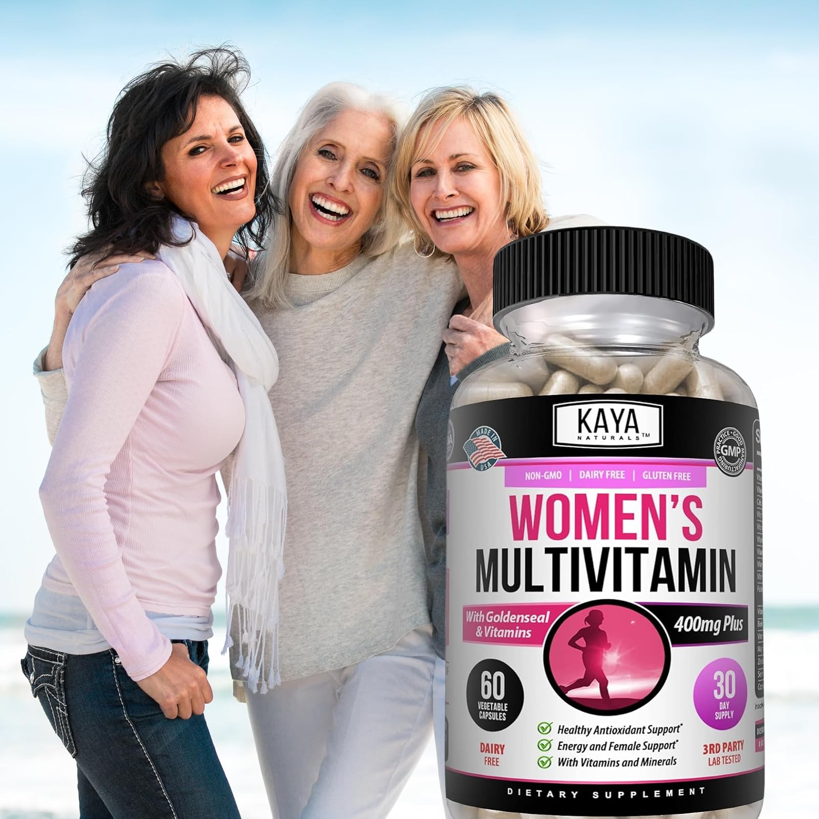 60 tablets of women's multivitamin