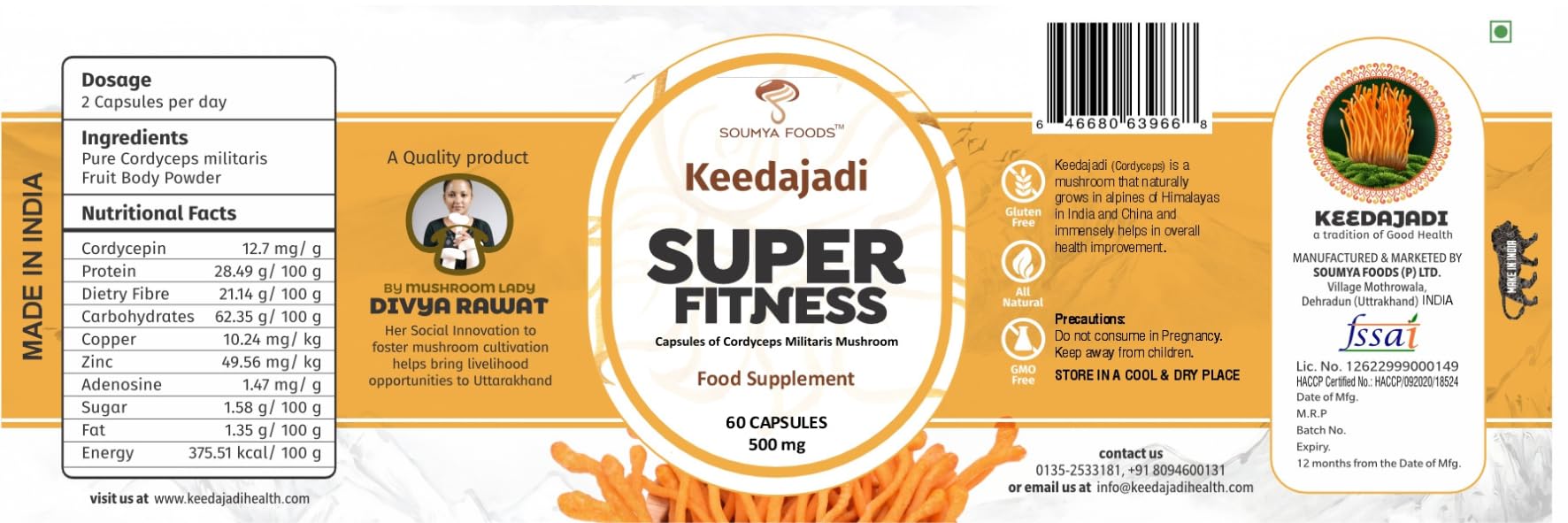 60 veg capsules for daily health