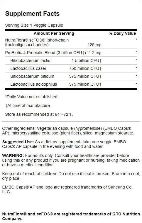 60 veg capsules of probiotics for women