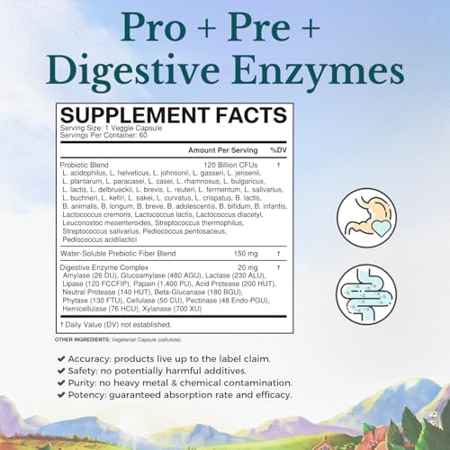 60 veg capsules of probiotics