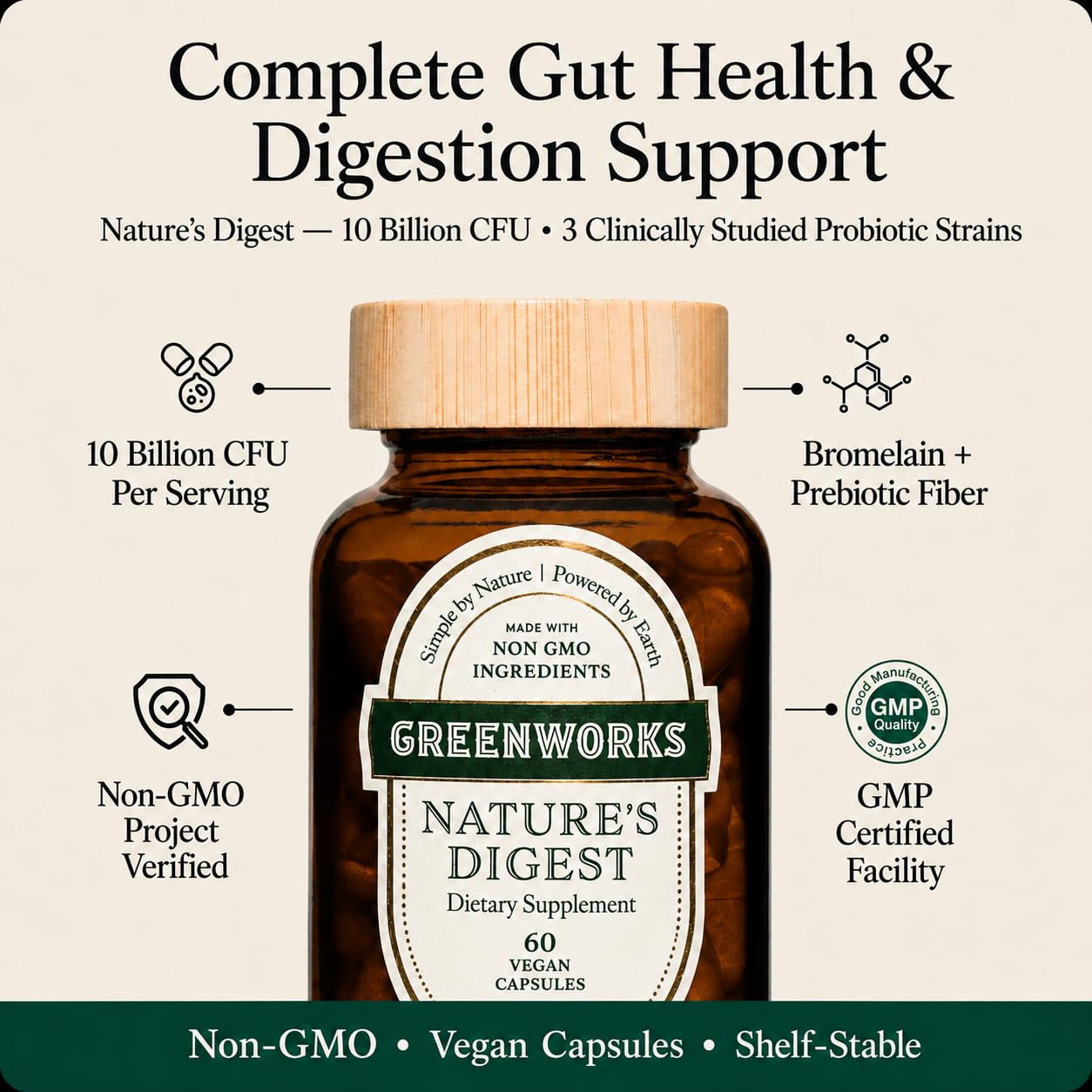 60 vegan capsules for digestion