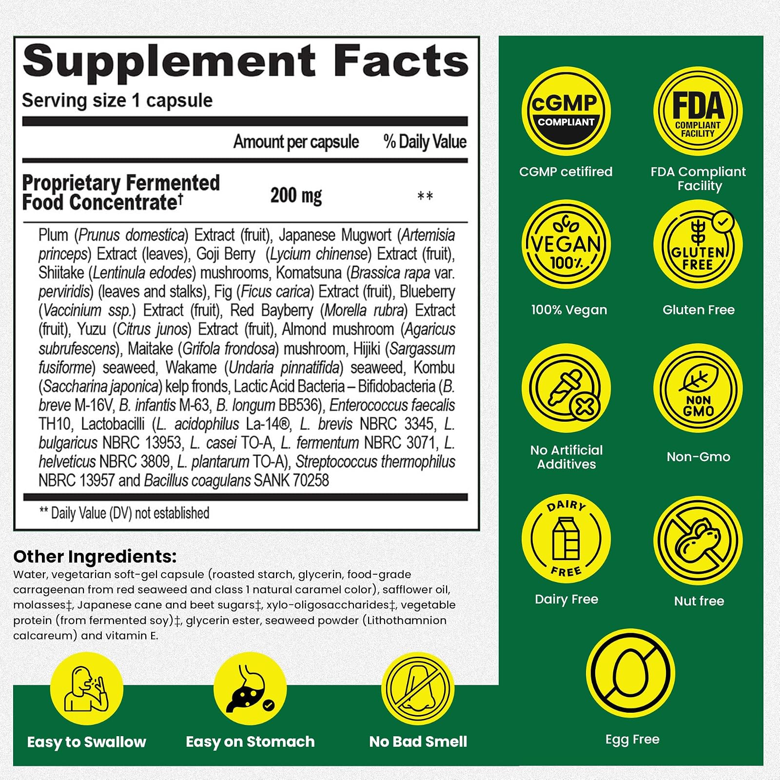 60 vegan capsules for gut balance