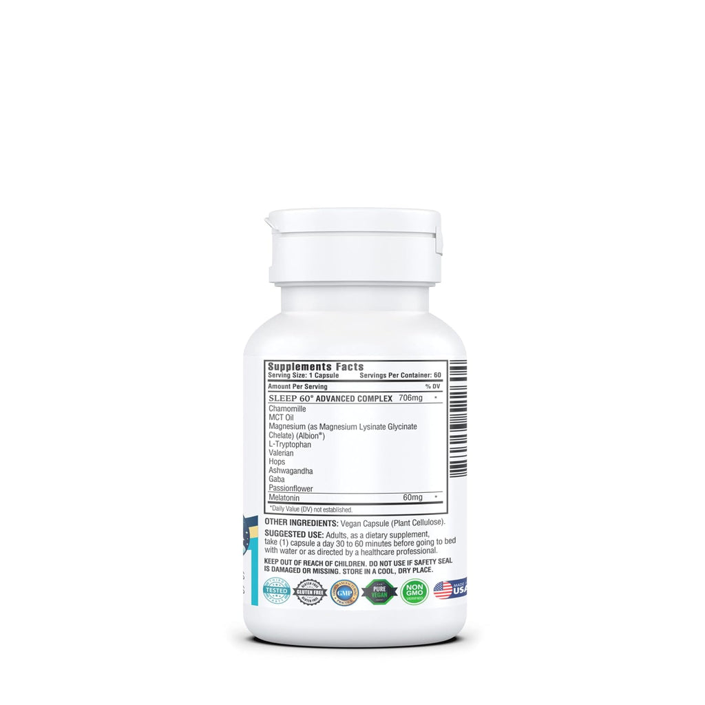 60 vegan capsules for sleep enhancement