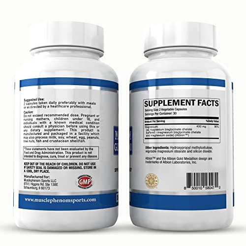 60 vegetable capsules for daily magnesium