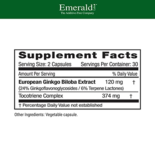 60 vegetable capsules of Ginkgo Biloba