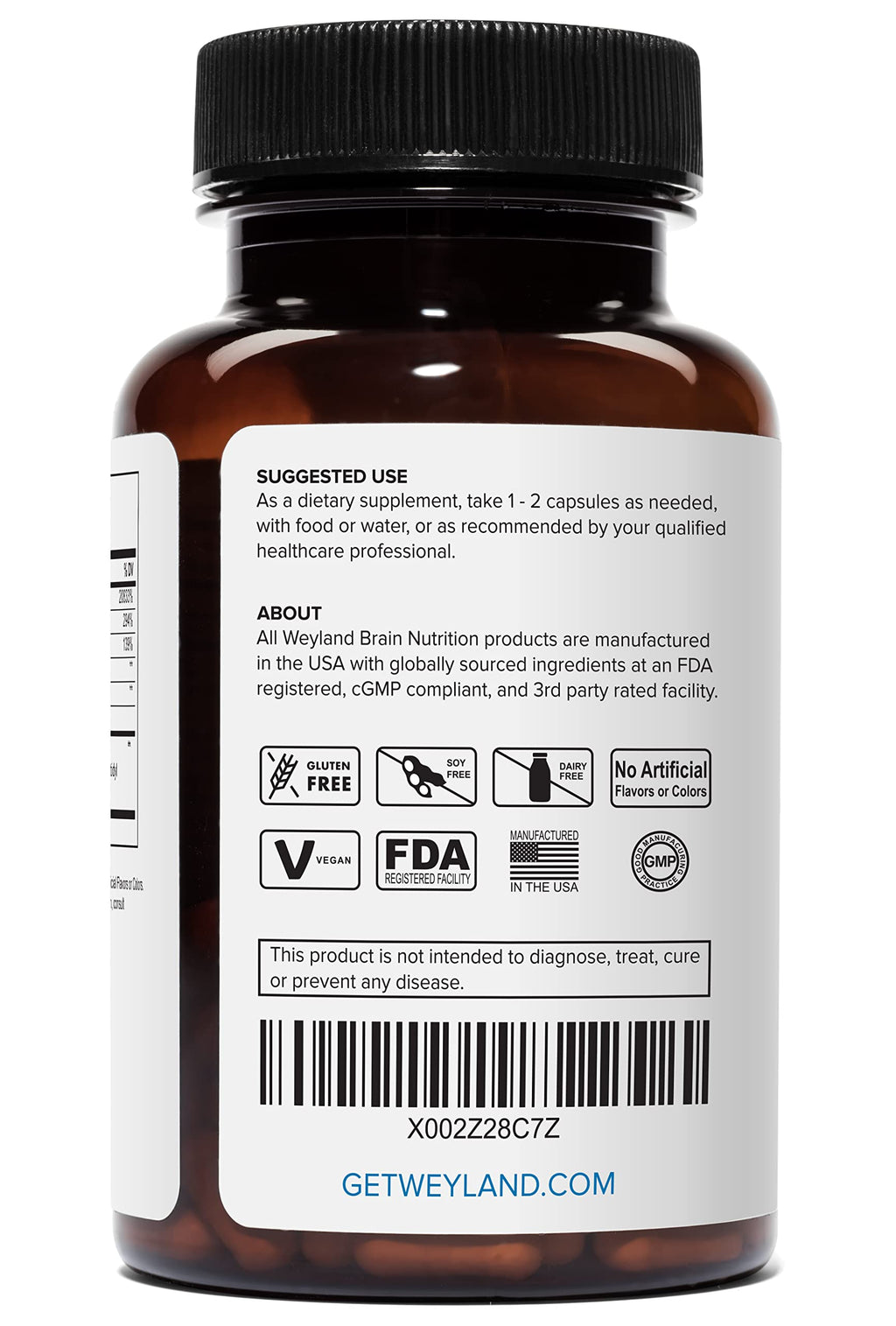 60 vegetarian capsules for improved focus