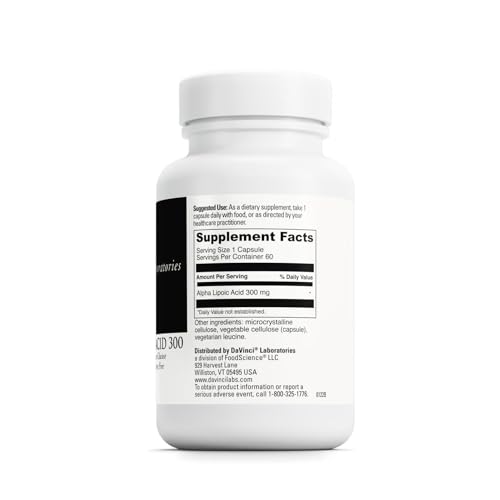 60 vegetarian capsules of alpha lipoic acid