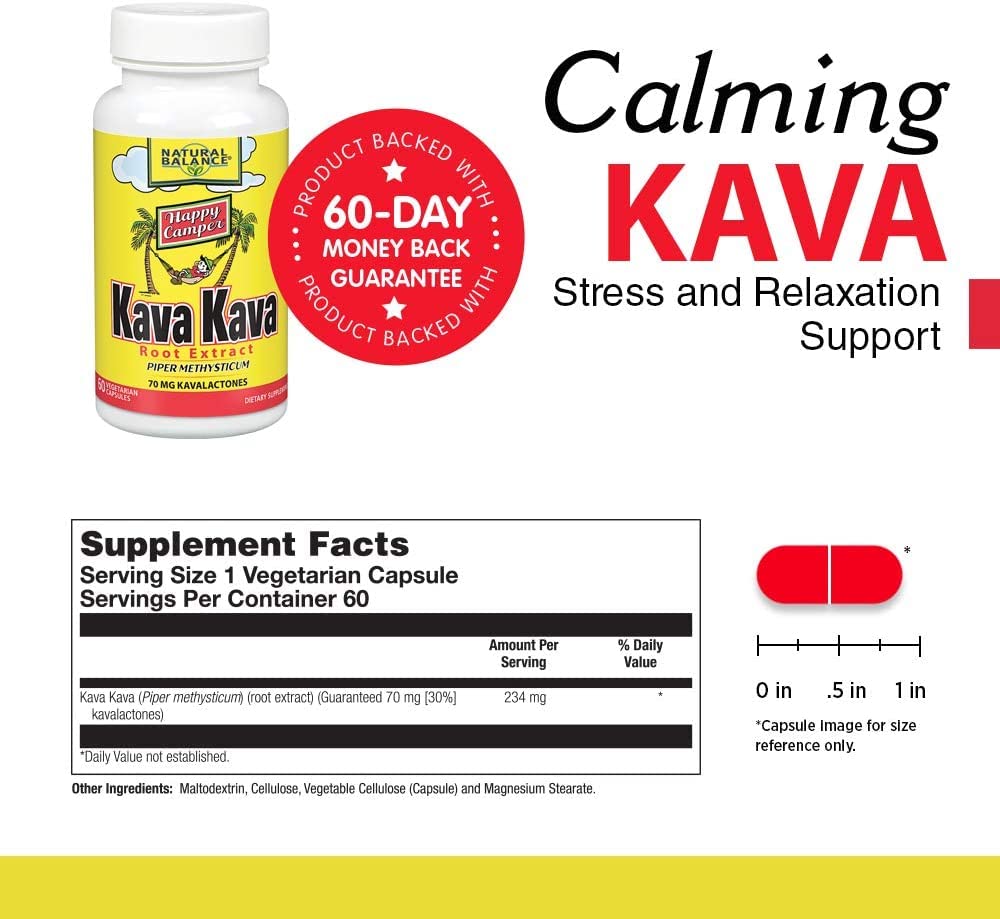 60 vegetarian capsules of kava kava