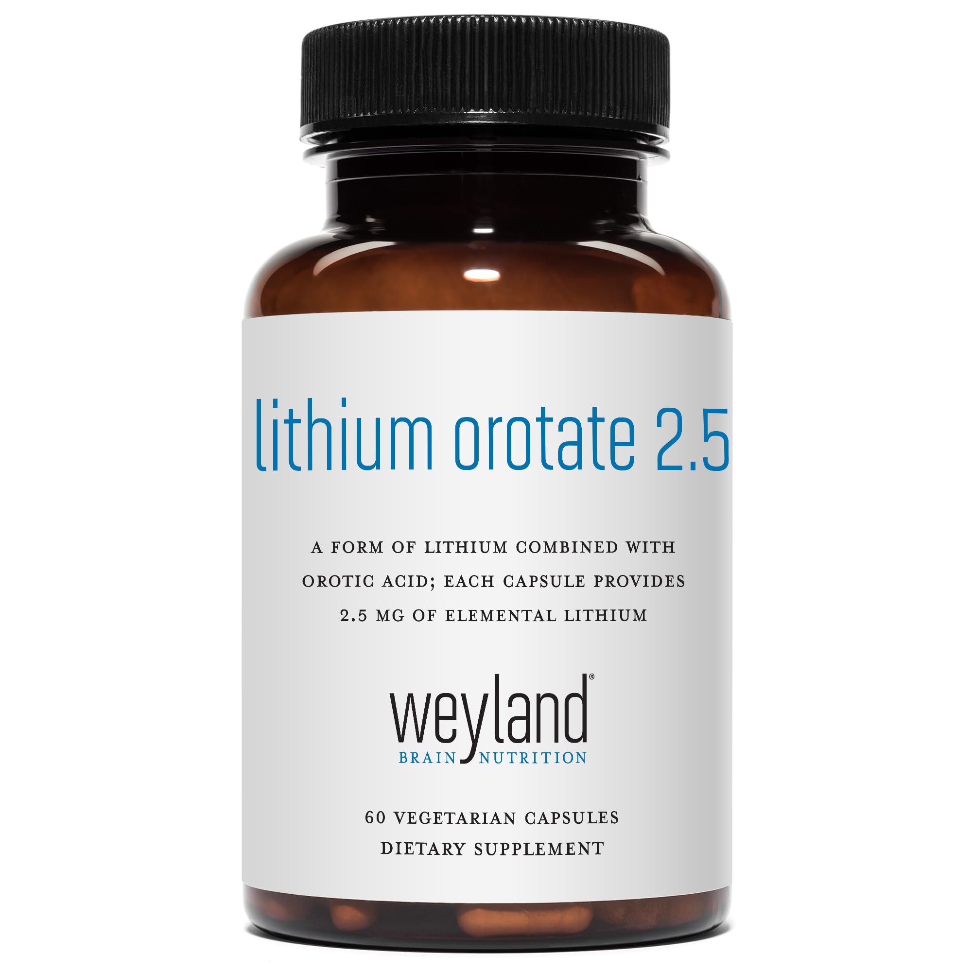 60 vegetarian capsules of lithium orotate