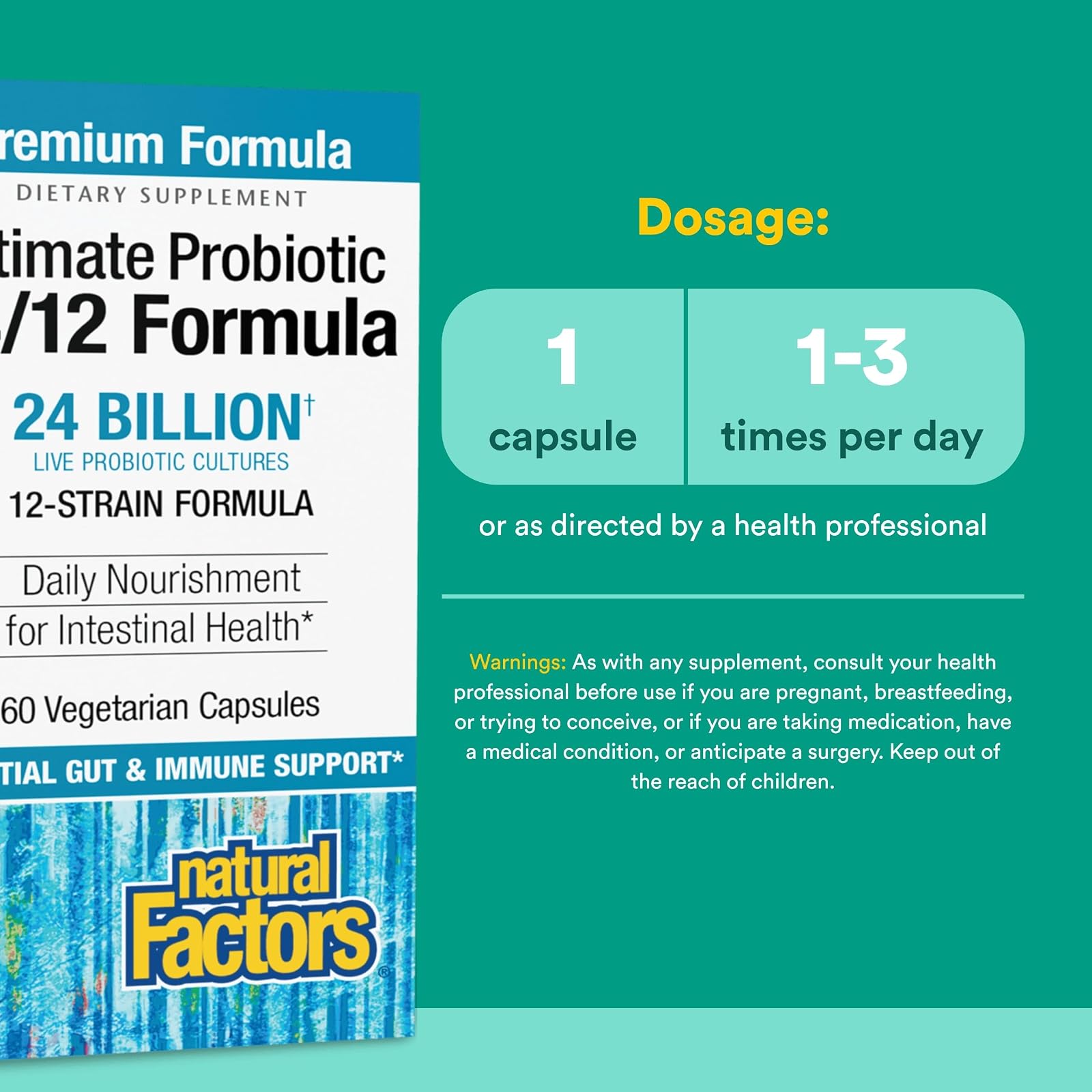 60 vegetarian capsules of probiotics