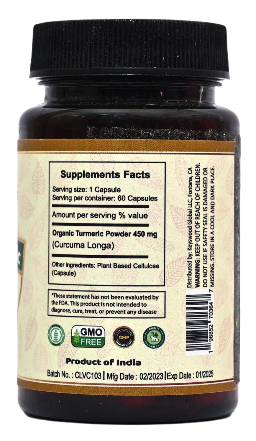 60 vegetarian capsules of turmeric