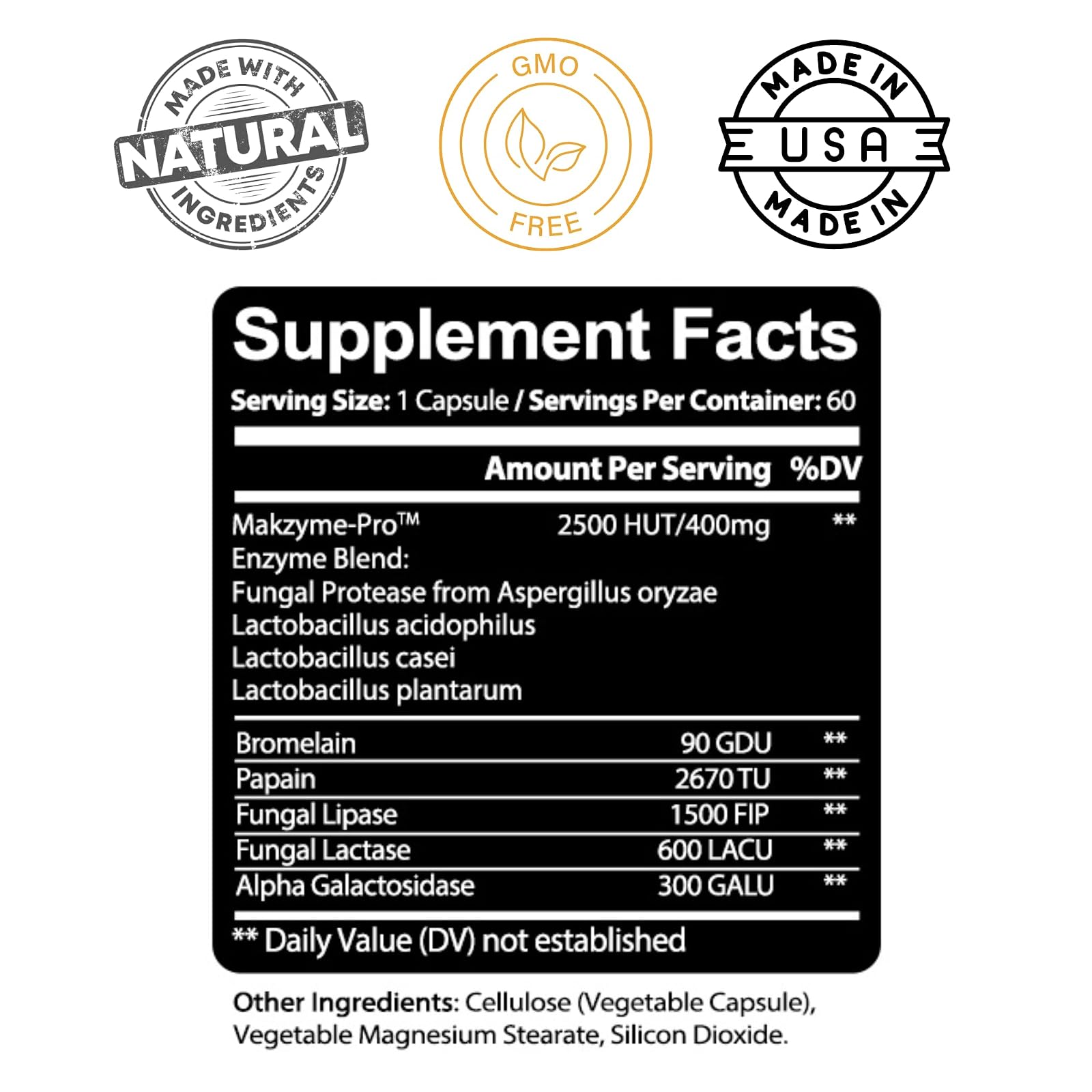 60 veggie capsules for gut health