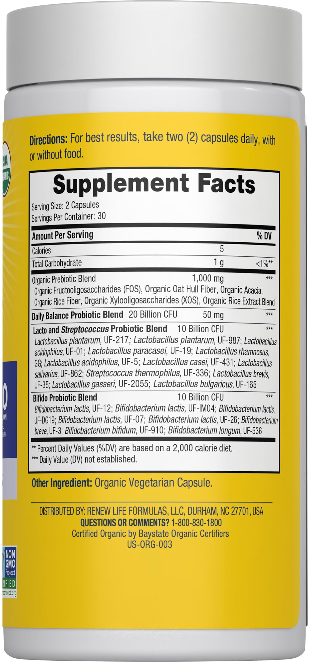 60 veggie capsules for gut support