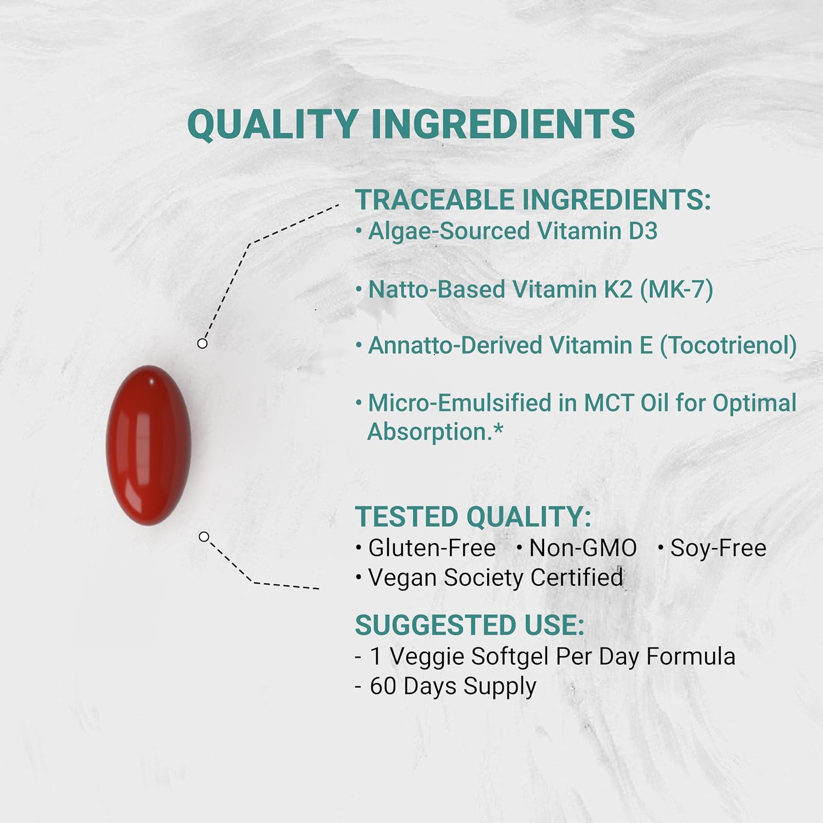 60 veggie softgels for daily use