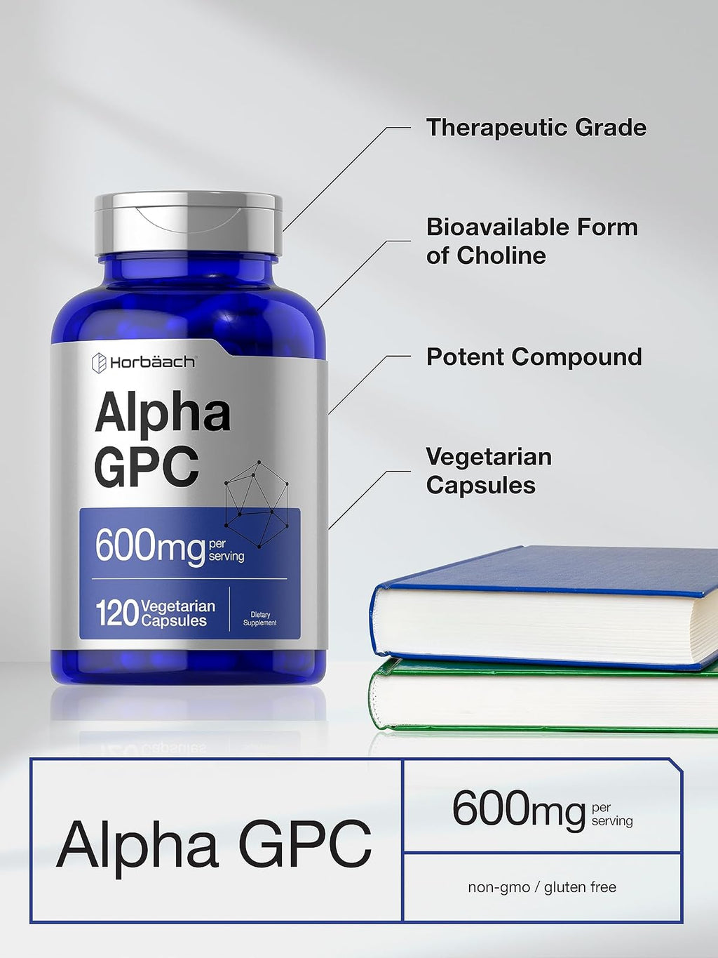 600 mg Alpha GPC vitamin B complex