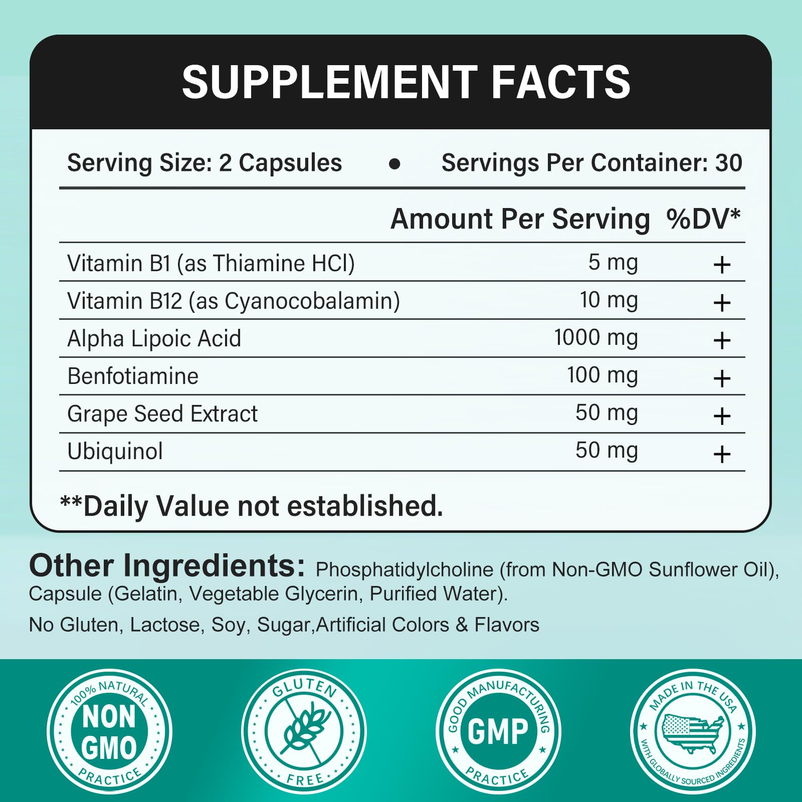 600 mg alpha lipoic acid capsules