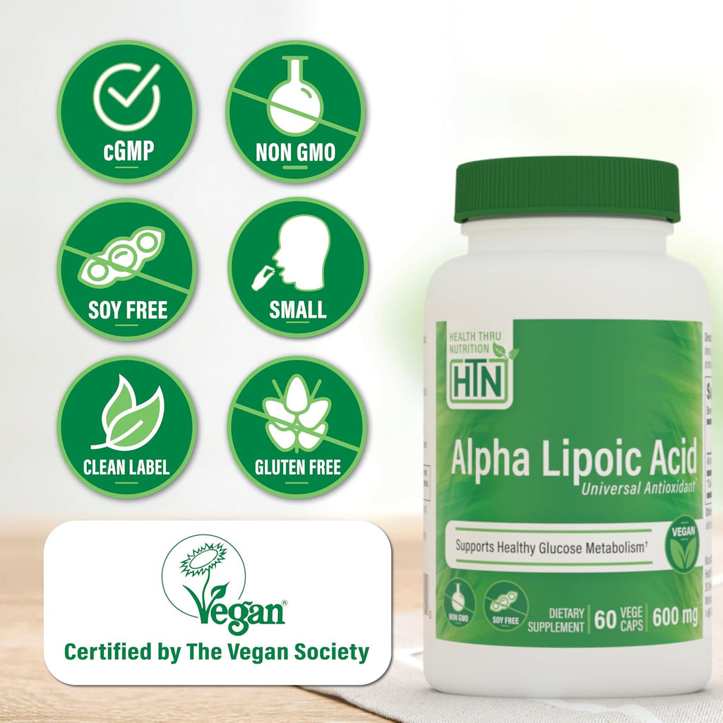 600 mg alpha lipoic acid capsules