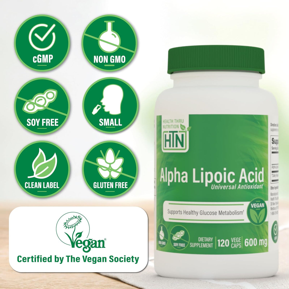 600 mg alpha lipoic acid capsules