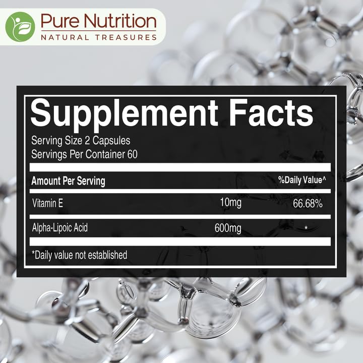600 mg Alpha Lipoic Acid supplement