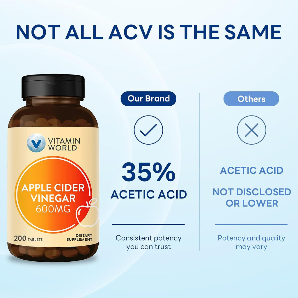 600 mg apple cider vinegar tablets