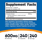 600 mg artichoke extract benefits