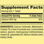 600 mg calcium citrate for bone health