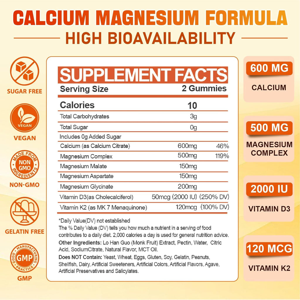 600 mg calcium citrate gummies for bones